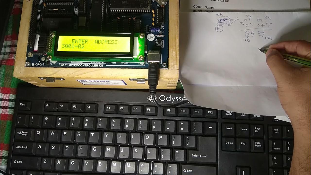 16 Bit Addition Using 8051 Microcontroller Kit Youtube