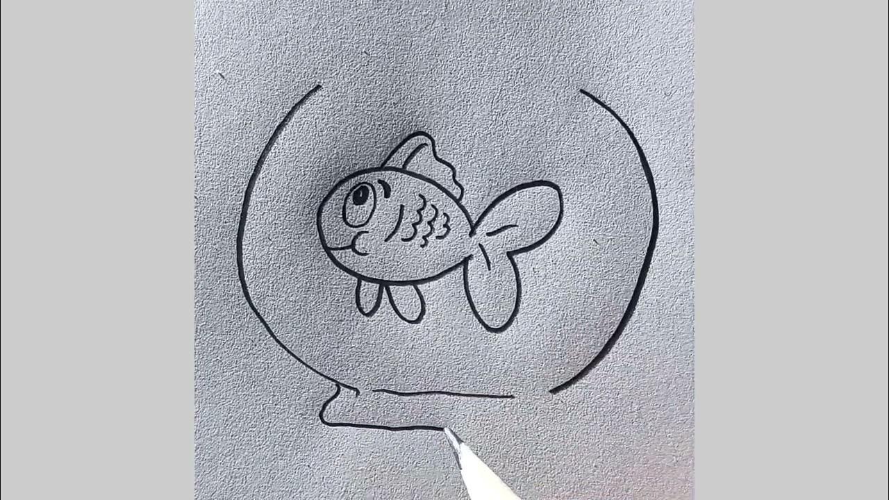 how to draw a fish tank || easy fish tank drawing using pencil || easy ...