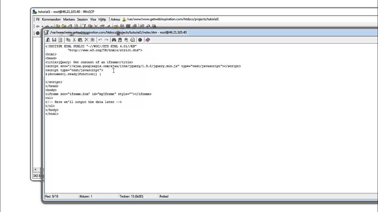 jQuery tutorial: Get content of an iframe - YouTube