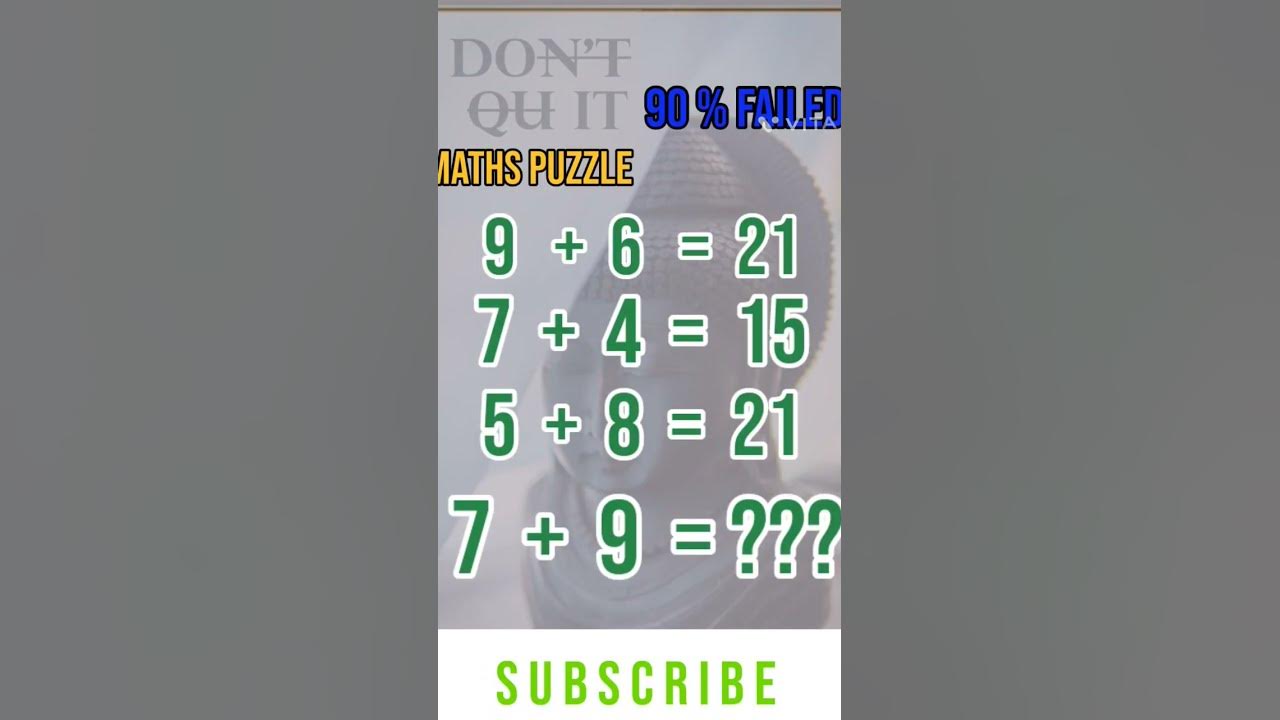 tricky viral maths puzzle #reasoning #quiz #puzzleshort #tricks - YouTube
