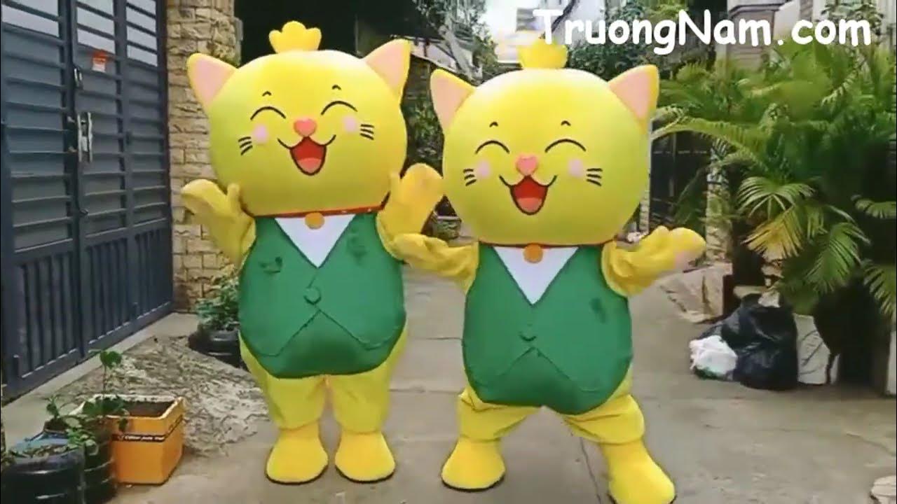 Mascot mèo thần tài khung bự - May mascot thần tài, mascot mèo theo yêu ...