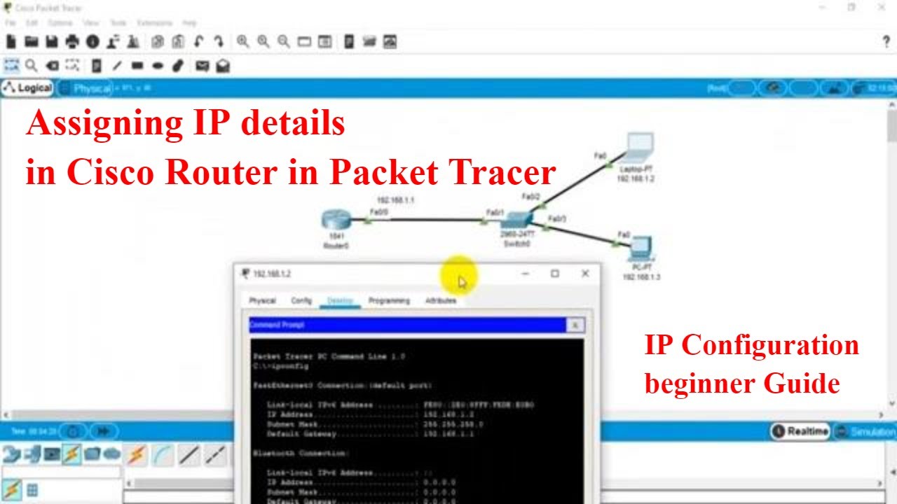 Ip Configuration In Cisco Router Interface In Packet Tracer Technical