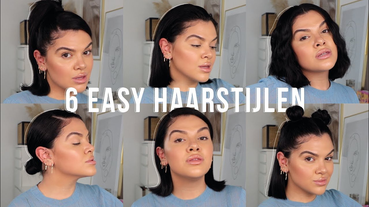 6 MAKKELIJKE HAARSTIJLEN VOOR KORT HAAR | COCO CENTENO - YouTube