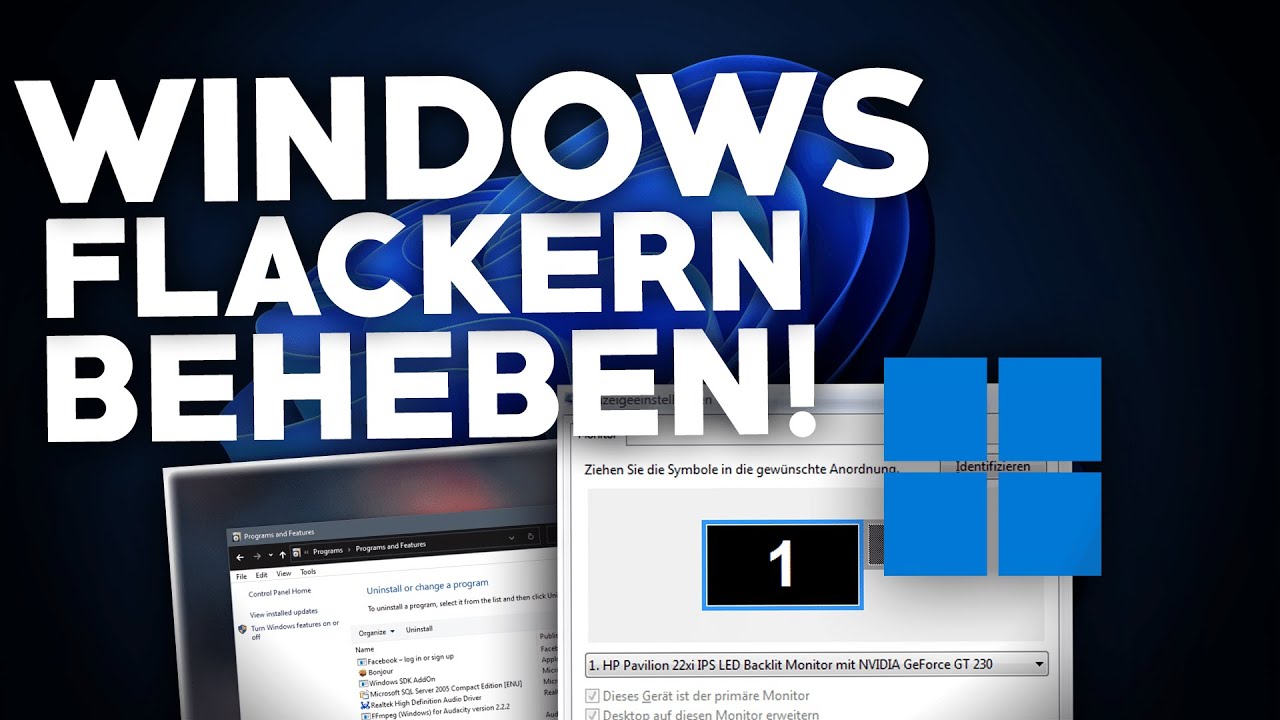 Windows: BILDSCHIRM FLACKERT BEHEBEN! | Problemlösung | Windows 10/11 | 2025 - YouTube