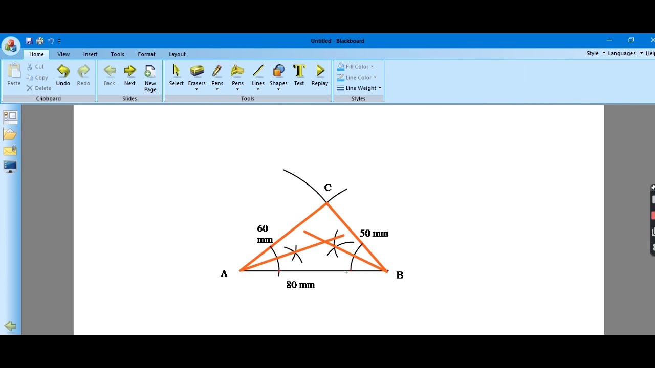 INSCRIBE A CIRCLE INSIDE A TRIANGLE PART 2 - YouTube