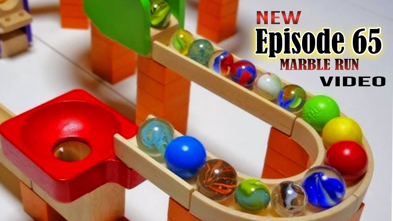 marble run course using an improved rotating bucket and aquarium. #ASMR ...
