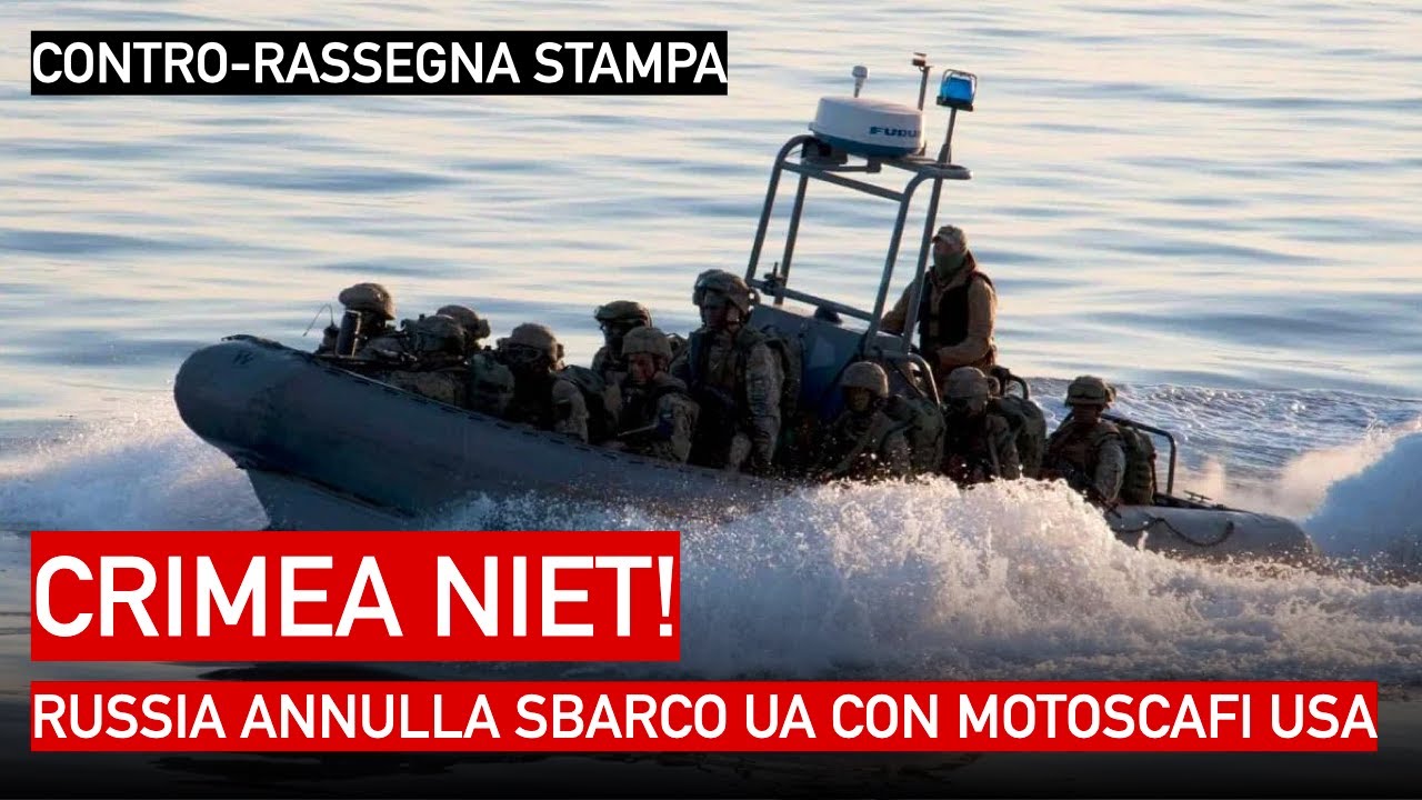 CRIMEA NIET! Russia annulla lo sbarco ucraino con 4 motoscafi Usa - YouTube