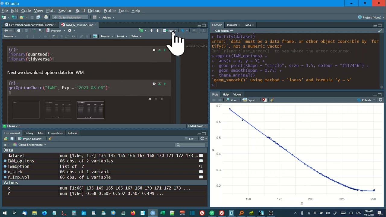 A look at downloading option chains in quantmod with R and plotting ...