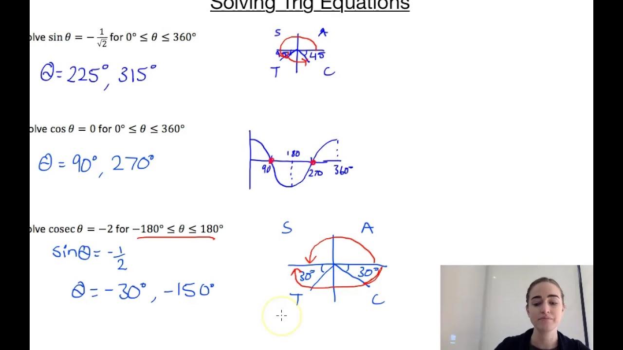 Solving Trig Equations - YouTube