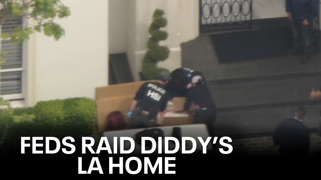 Homeland Security raids Diddy's LA home - YouTube