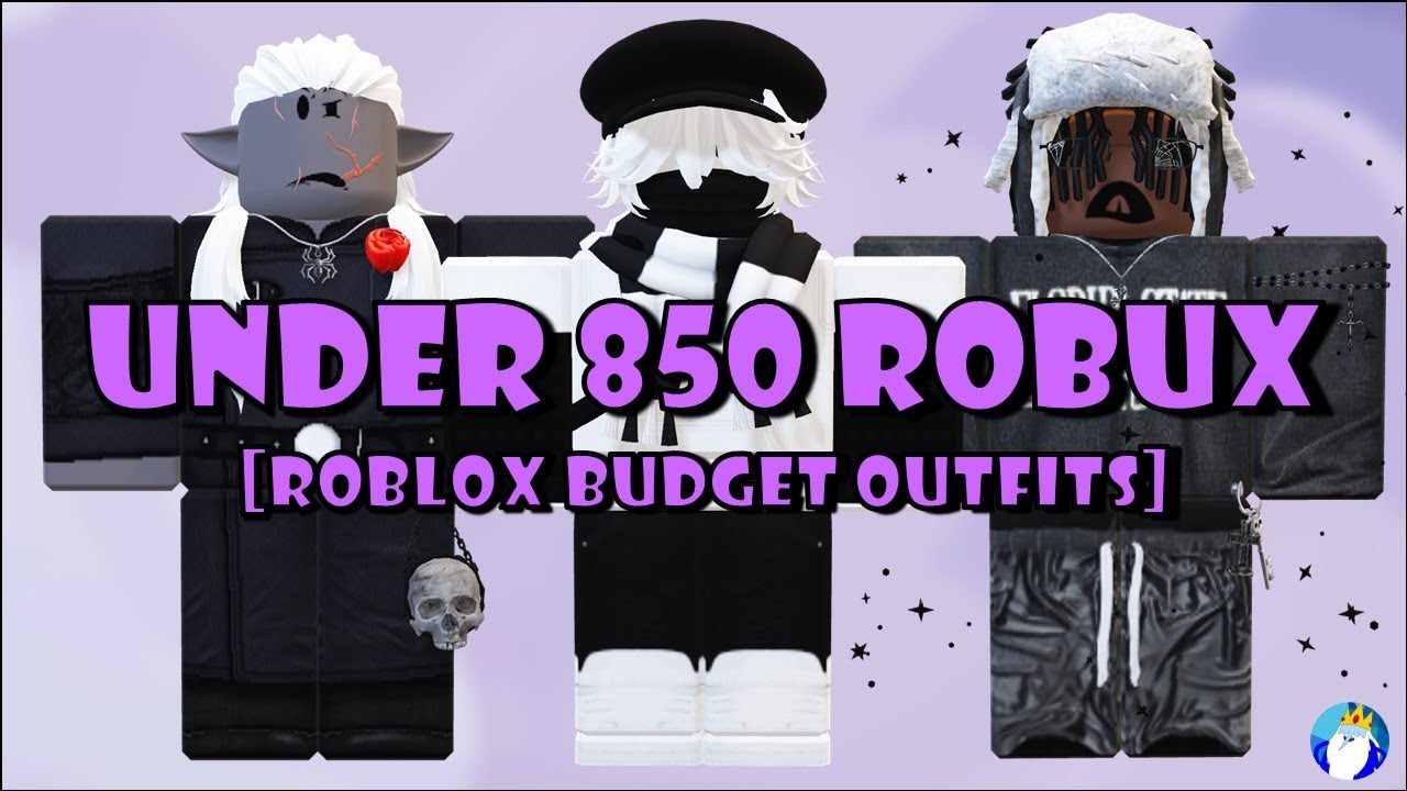 Under 850 Robux Roblox Budget Outfits - YouTube