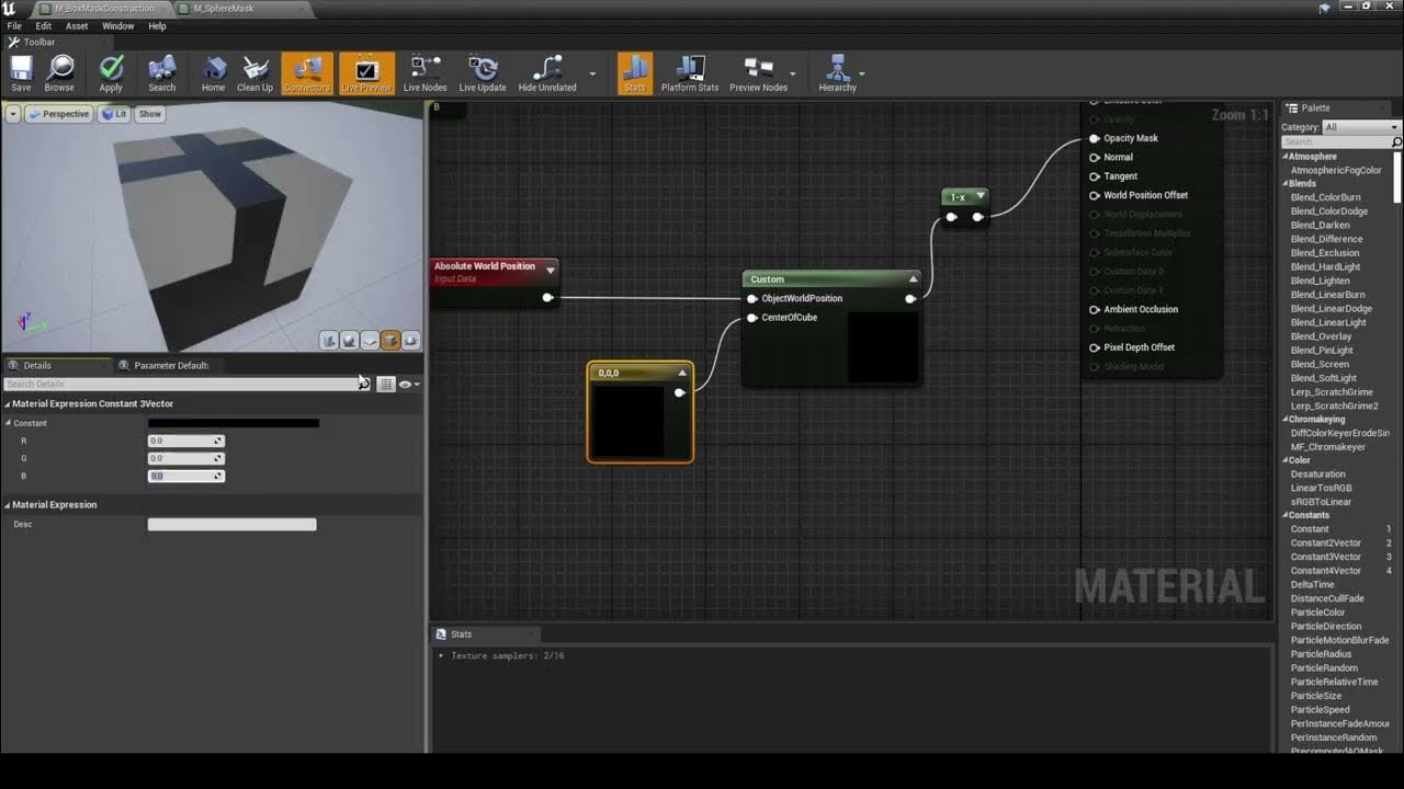Unreal Engine - Custom HLSL code to make multiple box masks. - YouTube