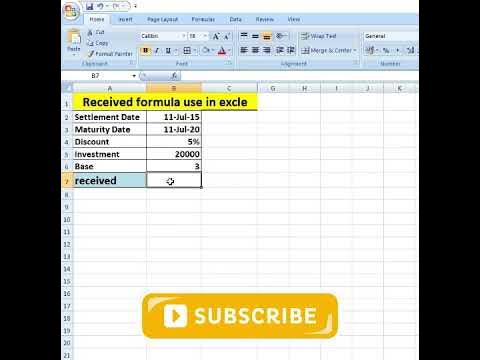 how to use rate and received function in excel | rate kese nikale | fd amount kese nikale | # ...