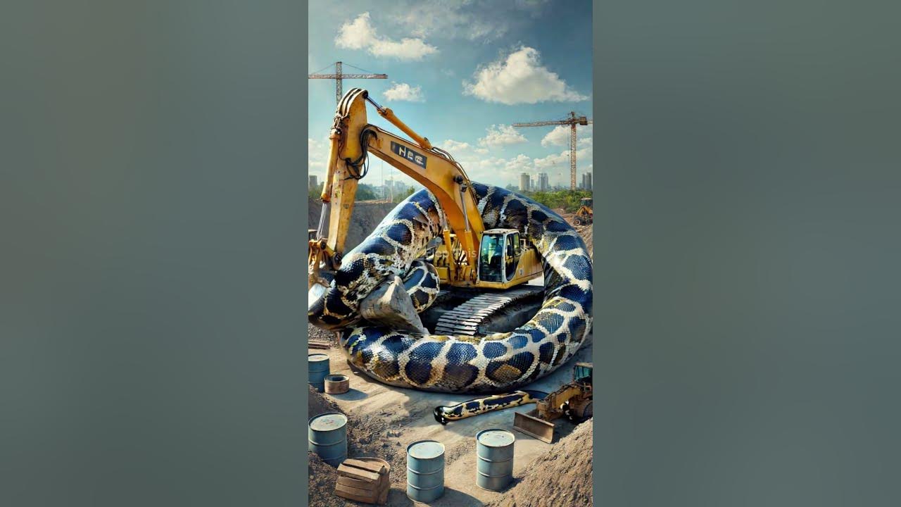Found a python wrapped tightly around my excavator| Elep This # ...