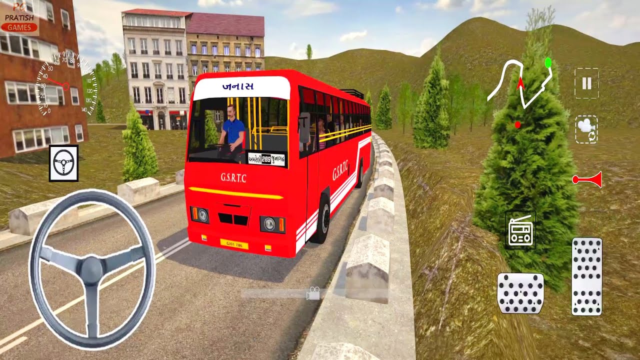 GSRTC Bus Accident in Bharat Bus Simulator 3D Game Android Gameplay | Indian Bus Games for ...