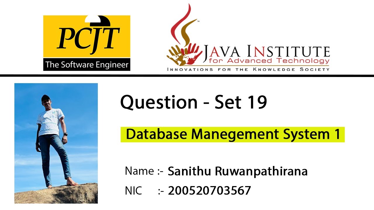 Question Set 19 | Database Management System | Java Institute - YouTube