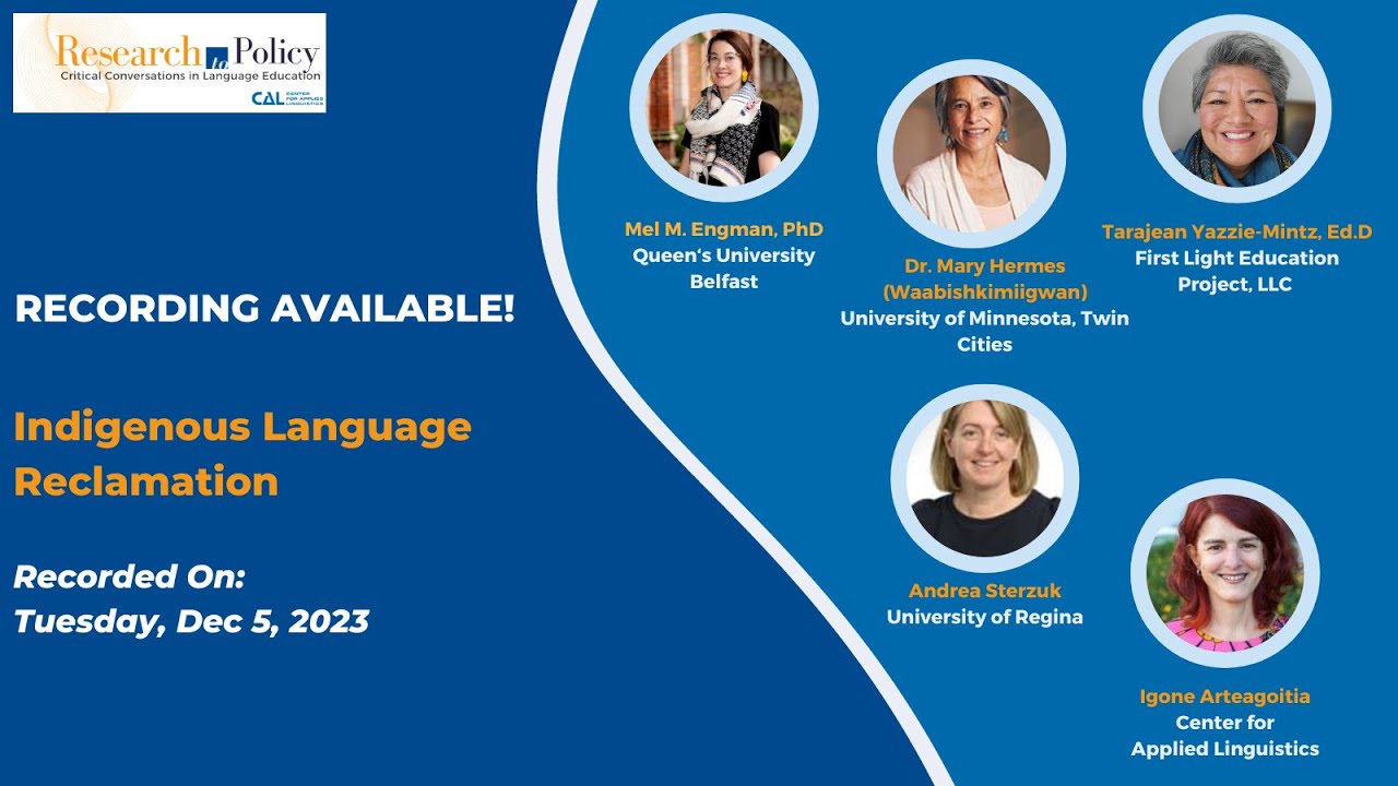 Indigenous Language Reclamation - YouTube