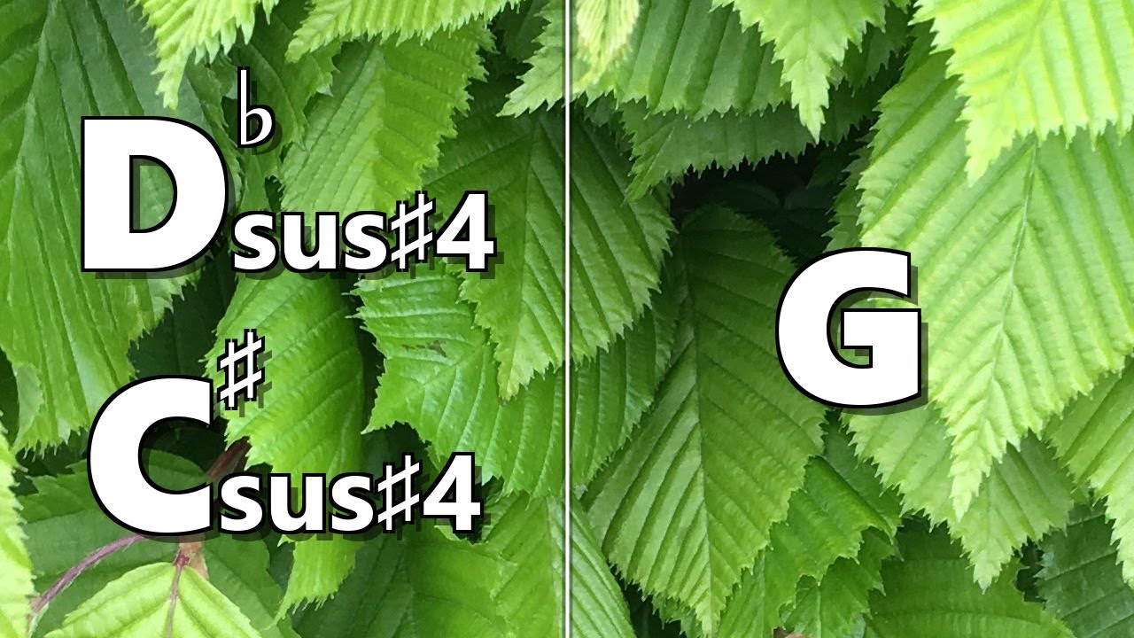 Dbsus #4 (C#sus #4) to G Backing Track - YouTube