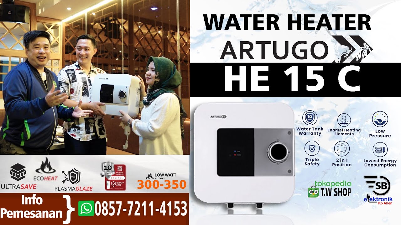 WATER HEATER ARTUGO HE 15 C Rekomendasi Banget Untuk Sahabat Elektronik ...