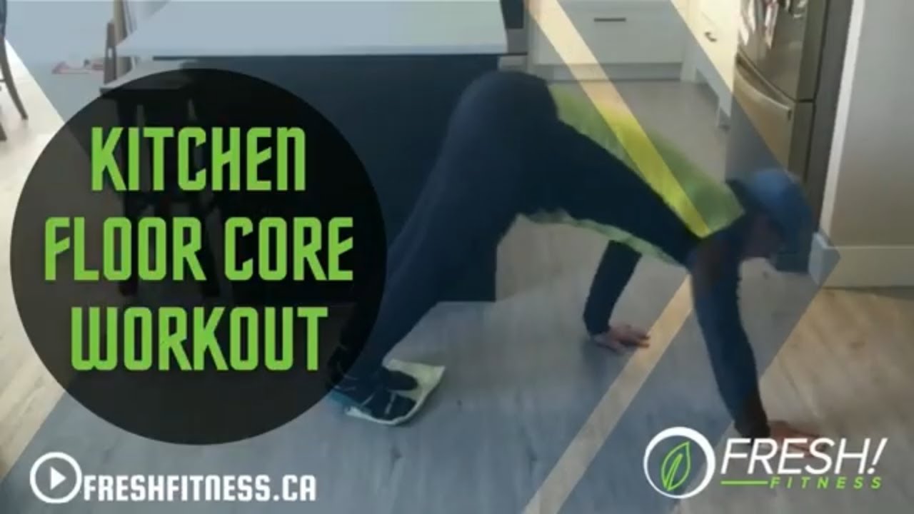 At Home Fitness - Kitchen Floor Core Workout - YouTube