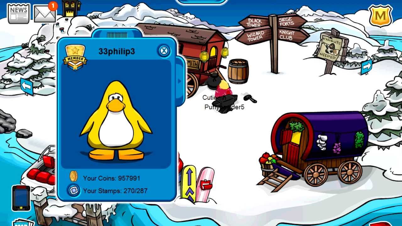 Club Penguin Stamps - Parties "Noble Knight" - YouTube