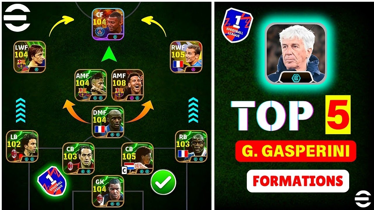 G. GASPERINI EFOOTBALL 2025 MANAGER 🪙 | QC + LBC Best Formations 👌💯 ...