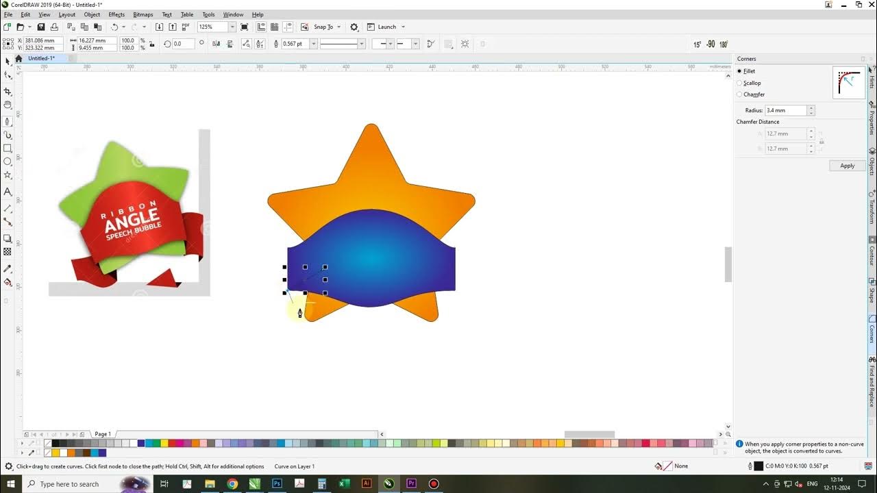 Simple Vector Design In Coreldraw | Coreldraw Fever Studio - YouTube