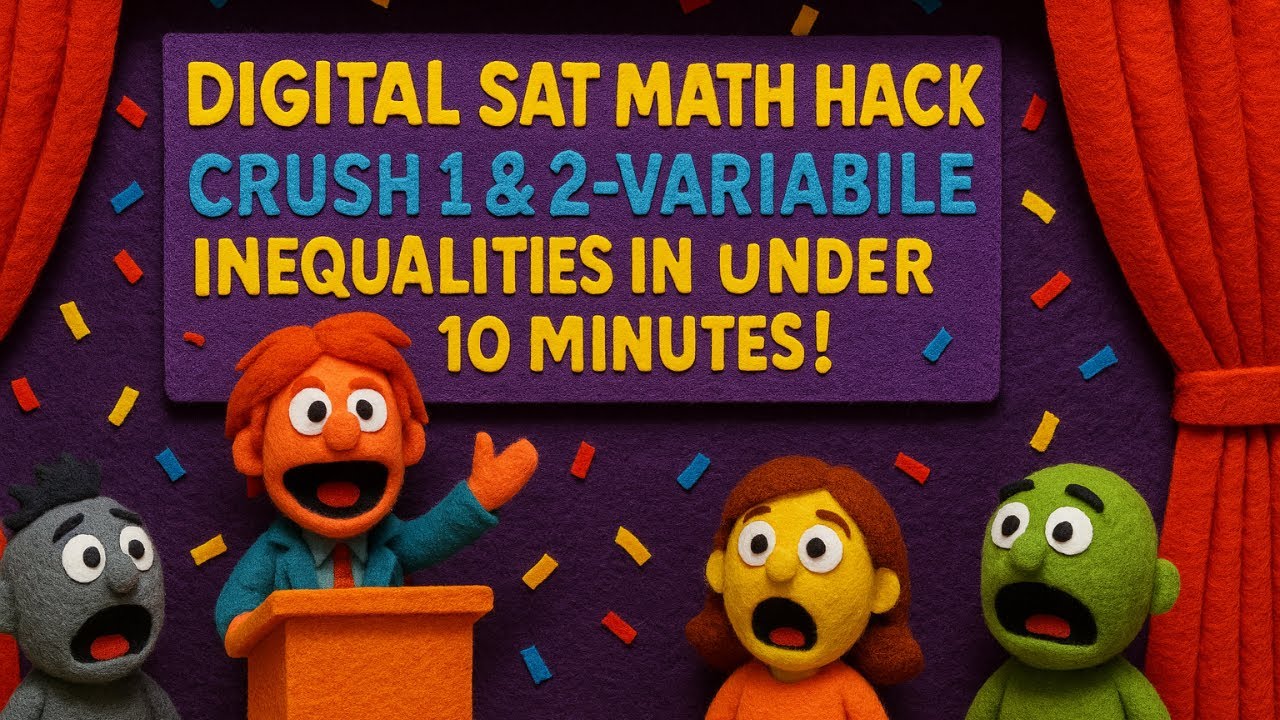 Digital SAT Math CRASH CRAM COURSE Algebra Linear Inequalities in One ...