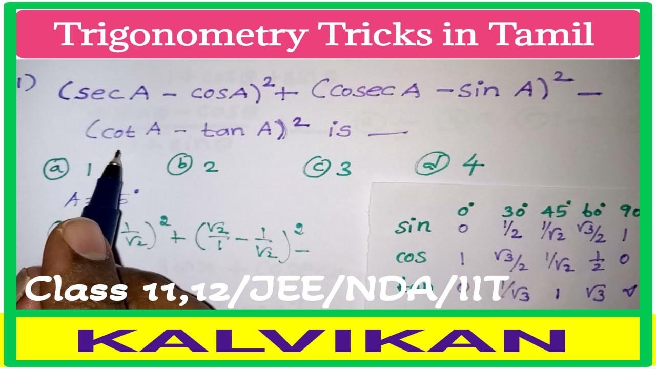 Trigonometry Tricks In Tamil IIT JEE Maths In Tamil NDA Maths trigonometry-tricks-in-tamil-iit-jee-maths-in-tamil-nda-maths