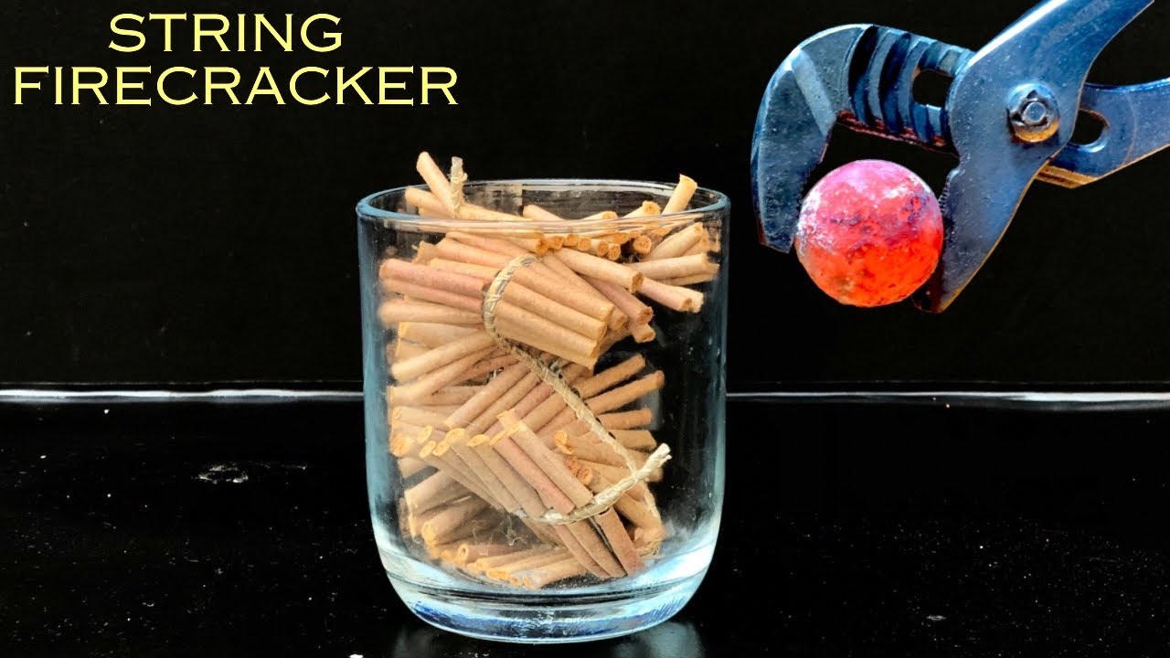 1000 Degree Glowing Metal Balls vs. String Firecrackers | Experiment - YouTube