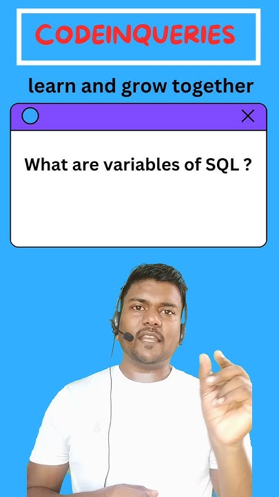 what is a variable in SQL. #sql #sqlinterview #dataanalysis # ...