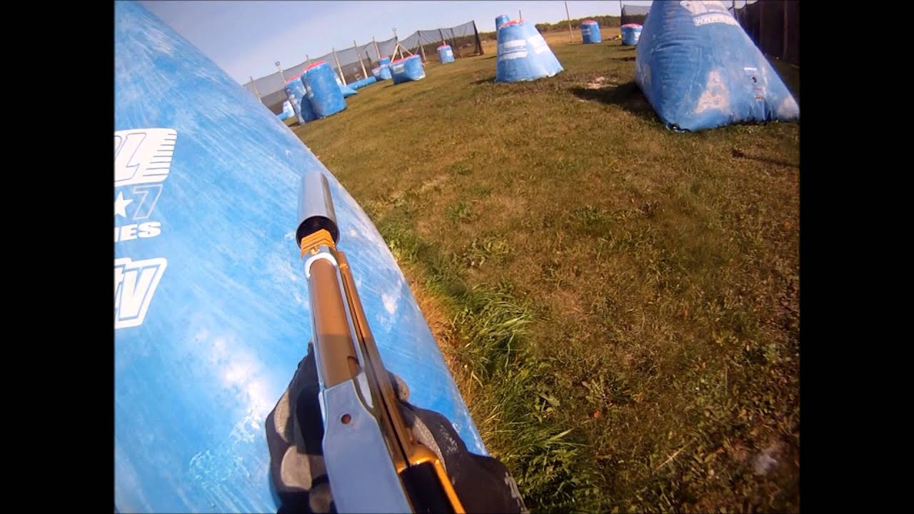 Suppressed Tiberius T8 - Canadian Paintball Speedball Field - YouTube