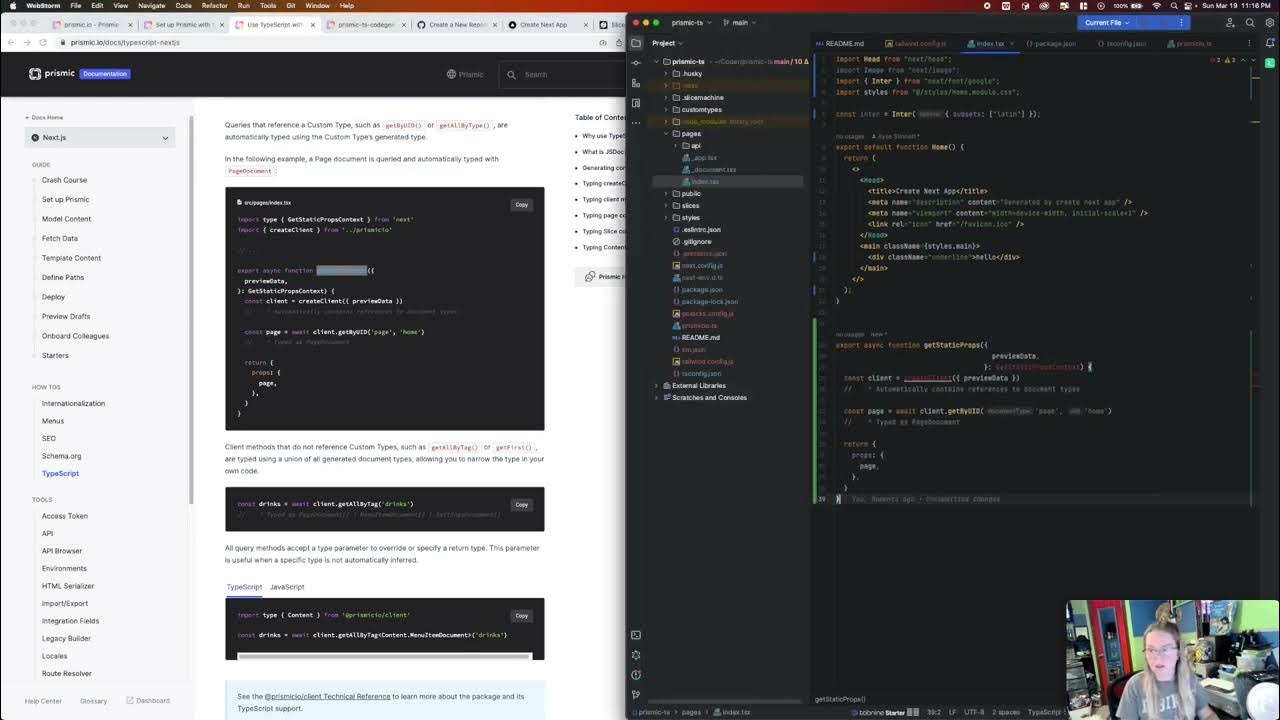 Creating a NextJS Typescript project using a Prismic CMS - YouTube
