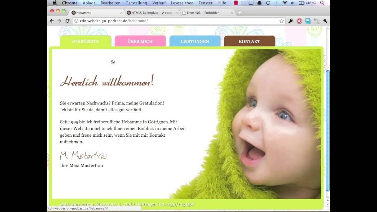 Webseite in HTML5 und CSS3 programmieren + AJAX Funktionen - Tutorial - YouTube