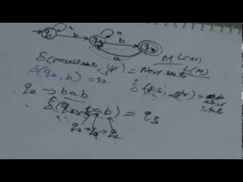 4. Finite Automata - Extended transition function and language of finite automata - YouTube