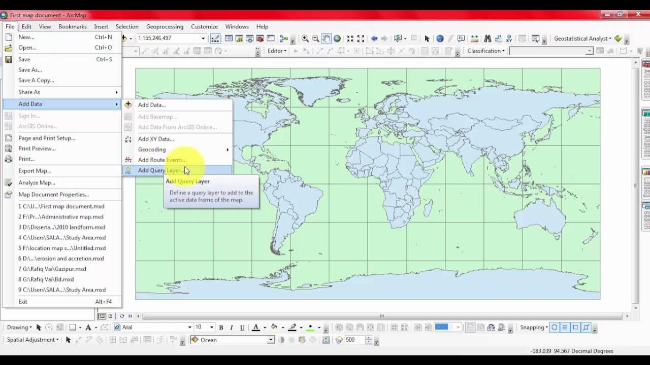 Introduction to File menu in ArcMap || Introduction to ArcGIS - YouTube