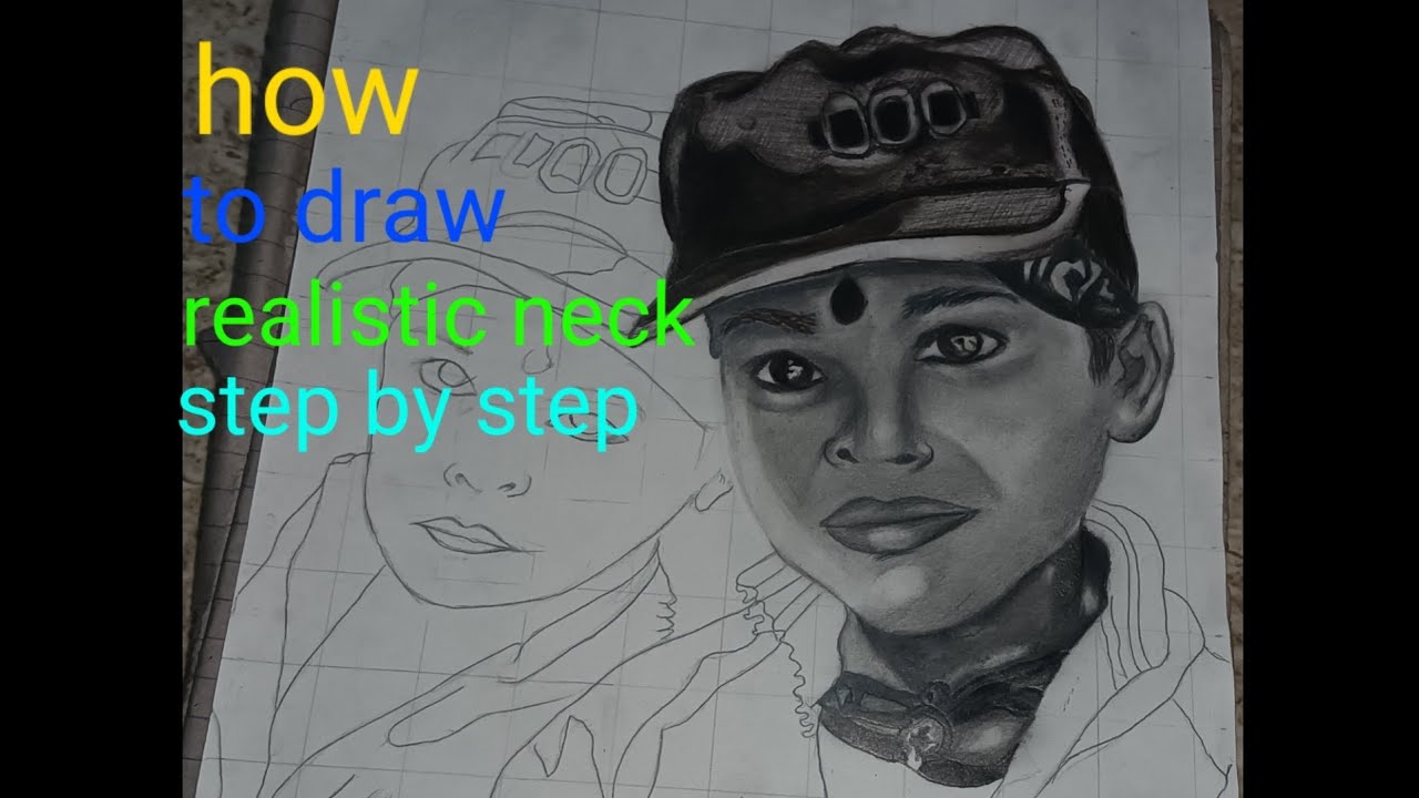 How to draw realistic neck l #drawing #tutorial #fullvideoonyoutube # ...