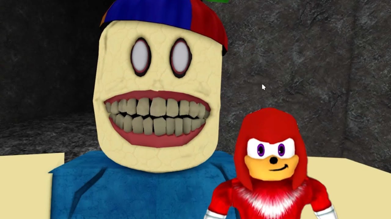GRUMPY GRAN! (SCARY OBBY) Sonic Knuckles vs GRUMPY GRAN JUMPSCARES ...