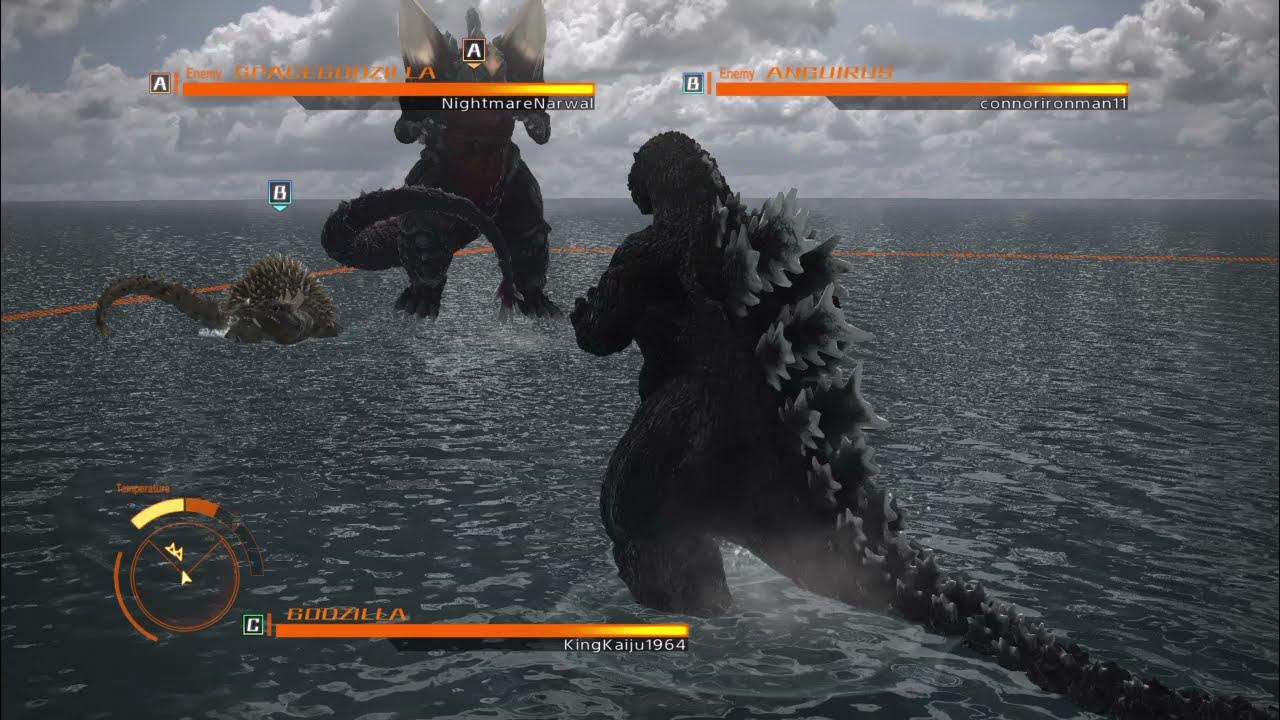 Godzilla PS4 Online Battles: Godzilla (Spiral Breath) vs Anguirus vs SpaceGodzilla - YouTube