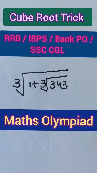 Cube Root Trick #shorts#ytshorts#mathstrick#maths#mathstricks#aptitudequestions#cuberoottricks# ...