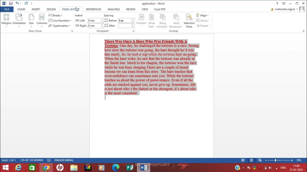 Typing Tutorial's in MS word|| ms word formatting|| use of basics ...