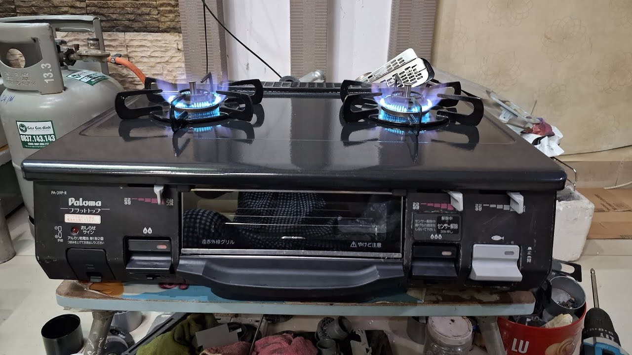 Bếp gas Paloma PA-39P-R sx 2012 giá 2,2tr. LH 0907991583 - YouTube