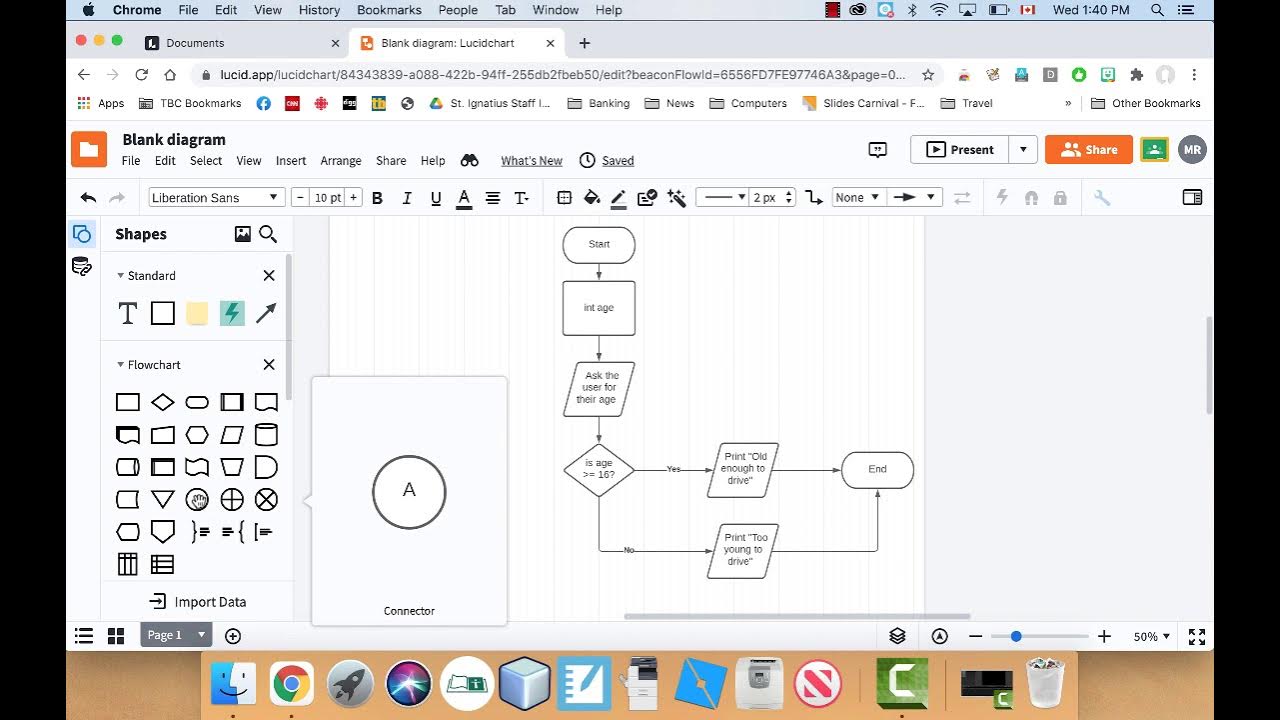 How to make a flow chart using Lucid Chart - YouTube