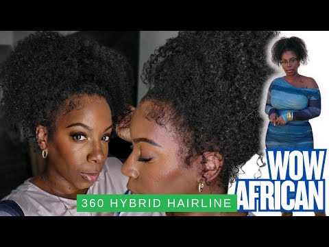 3A Hybrid Hairline 360 Detailed WIG UPDO Install 4 Beginners NO GLUE ...