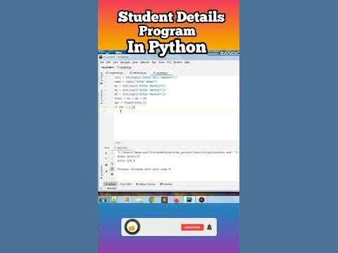 Student Details Program In Python Programming ll #coding ll # ...