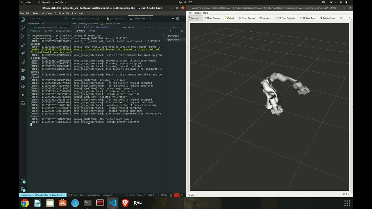 Franka Emika Robot Moveit2 - YouTube