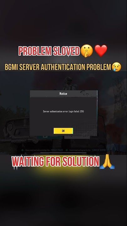 Server authentication error login failed😱🤫| 1nonlyExtremeYT| #short #shorts #bgmi #problem - YouTube