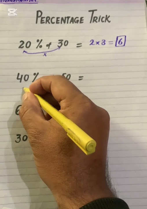 Percentage trick easy . - YouTube