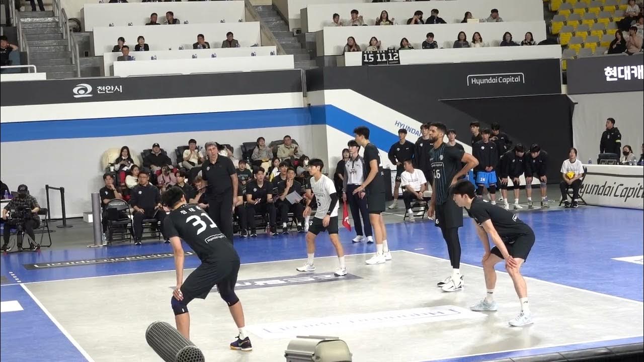 KOVO 2024~2025 시즌 현대캐피탈 스카이워커스 Skywalkers OK저축은행전 신펑 서브 2025.1.7 Korea Pro Volleyball - YouTube