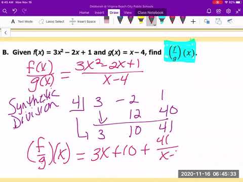 LESSON 5-1 OPERATIONS WITH FUNCTIONS AND COMPOSITION OF FUNCTIONS - YouTube